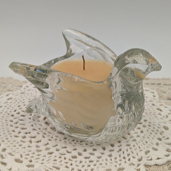Avon | Accents | Vintage Avon Dove In Flight Glass Candle Holder W ...